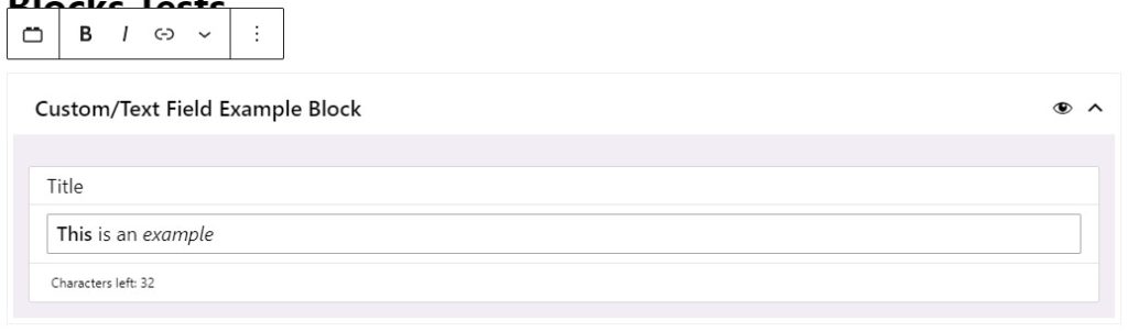 Text Field Type - Theme Redone WordPress Starter Theme